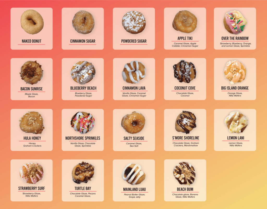 Donuts · 24 count | Mahalo's Coffee, Mini Donuts & Catering, LLC
